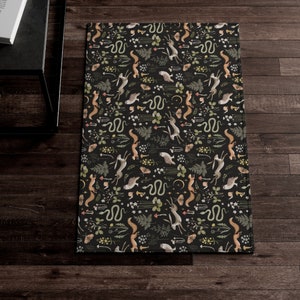 Enchanted Forest Rug, Floral Area Rug, Cottagecore Floor Mat, Nursery ...