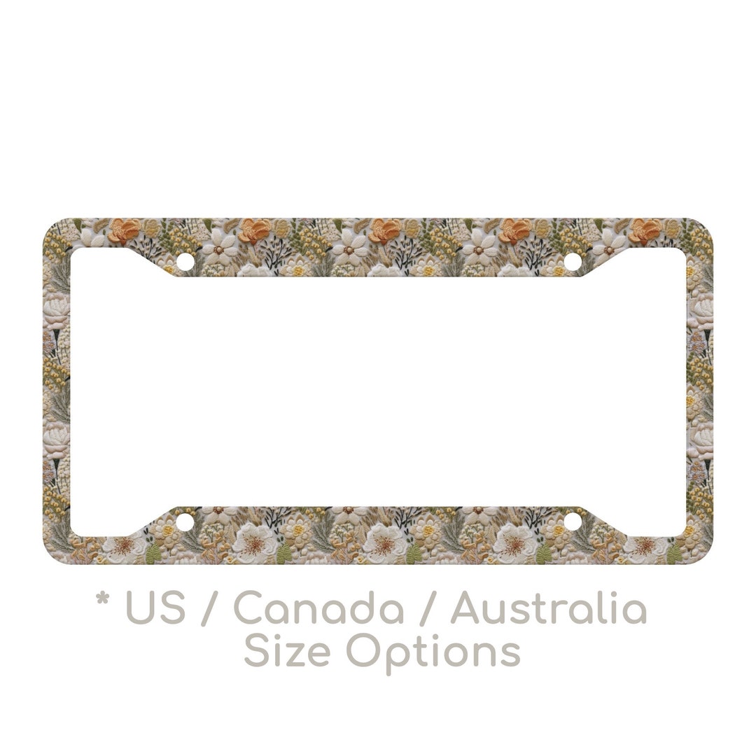 Flower License Plate Frame