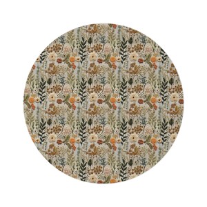 Cottagecore Flower Meadow Round Rug Floral Round Area Rug - Etsy