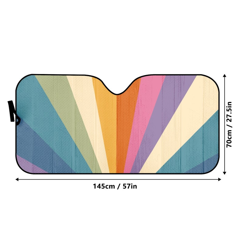 Retro Sun Ray Windshield Sun Shade Rainbow Windshield - Etsy