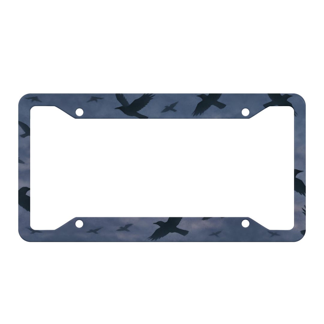 Raven Sky License Plate Frame Crow, Goth Number Plate Frames, Gothic ...