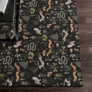 Enchanted Forest Rug, Floral Area Rug, Cottagecore Floor Mat, Nursery ...