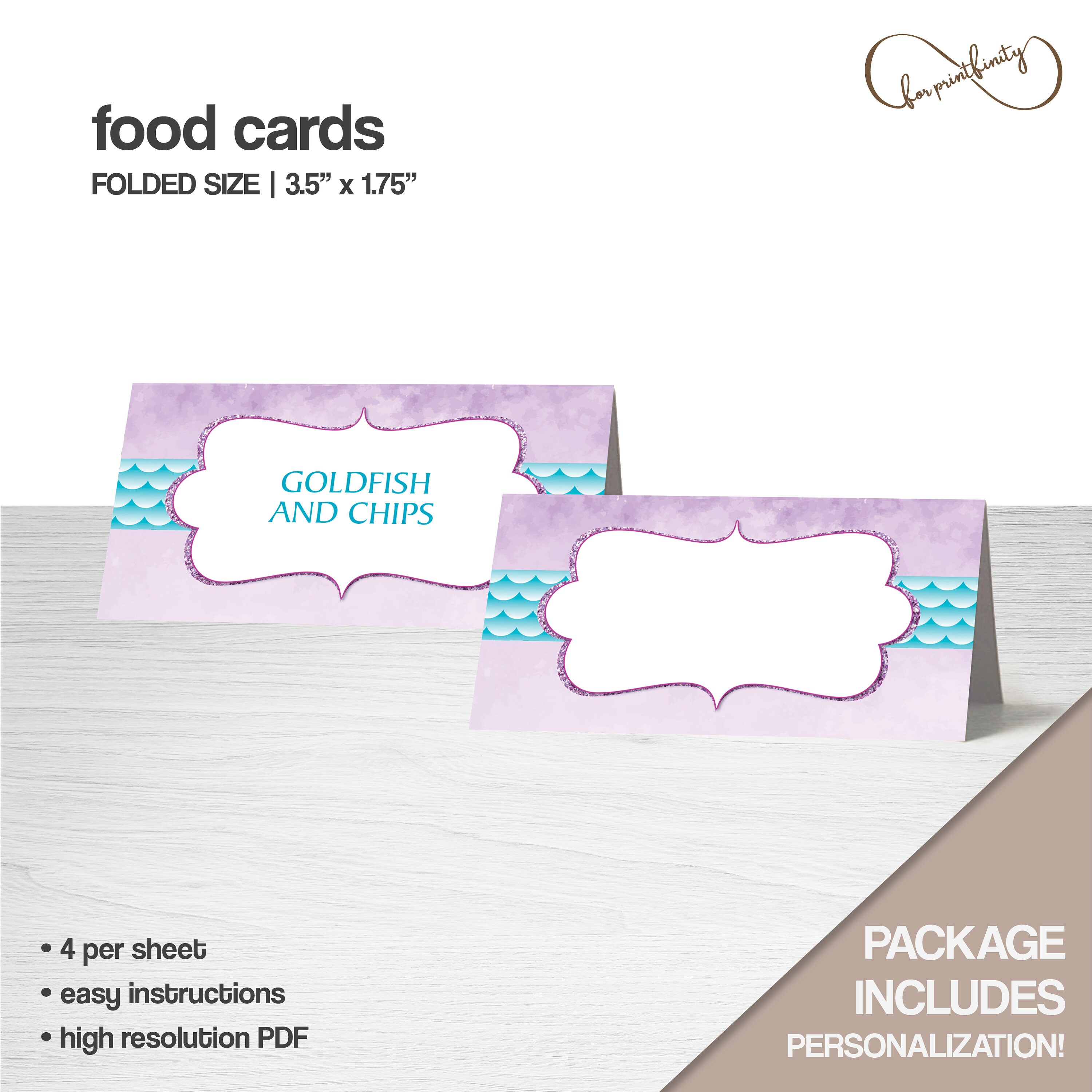 Custom Mermaid Shellabration Theme Birthday Party Decorations, Digital ...