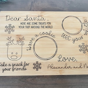 Dear Santa Cookie Tray, Personalized Santa Cookie Tray - Etsy