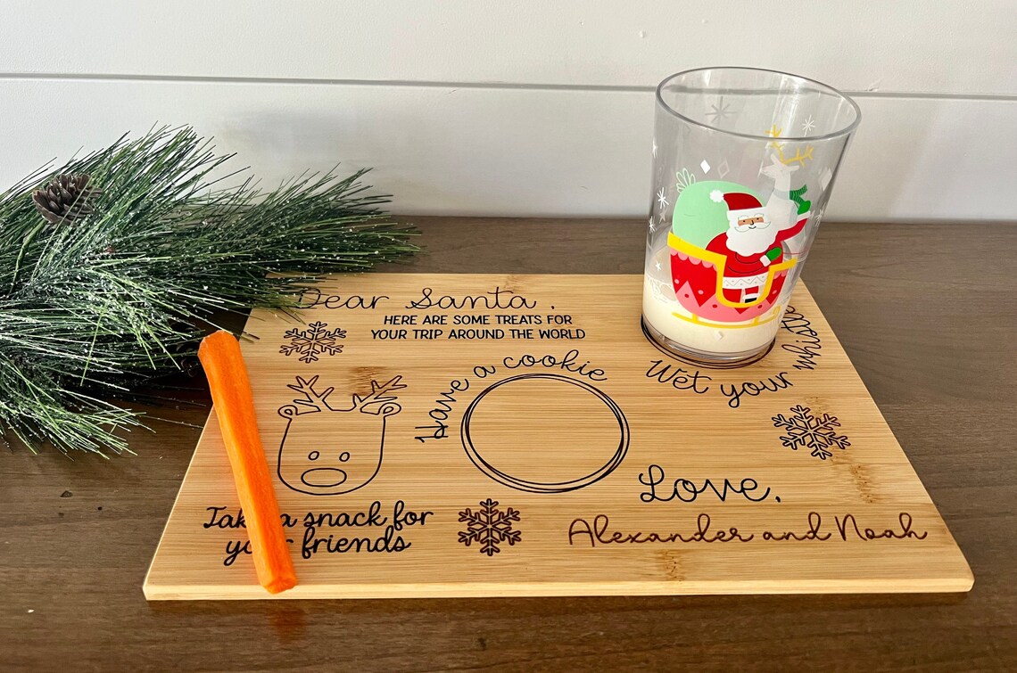 Dear Santa Cookie Tray, Personalized Santa Cookie Tray - Etsy