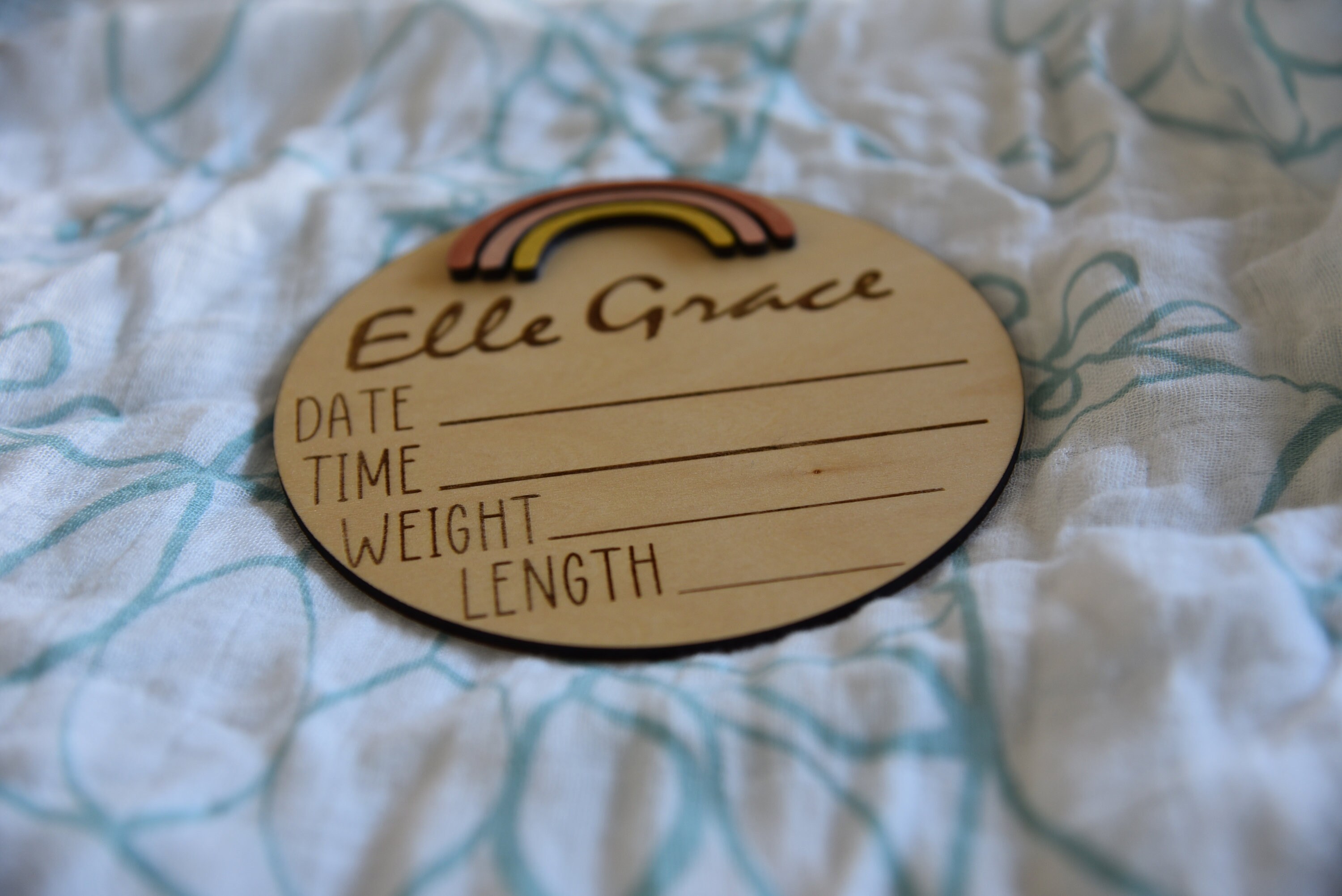 Newborn Baby Sign Rainbow Baby Sign Newborn Stat Sign | Etsy