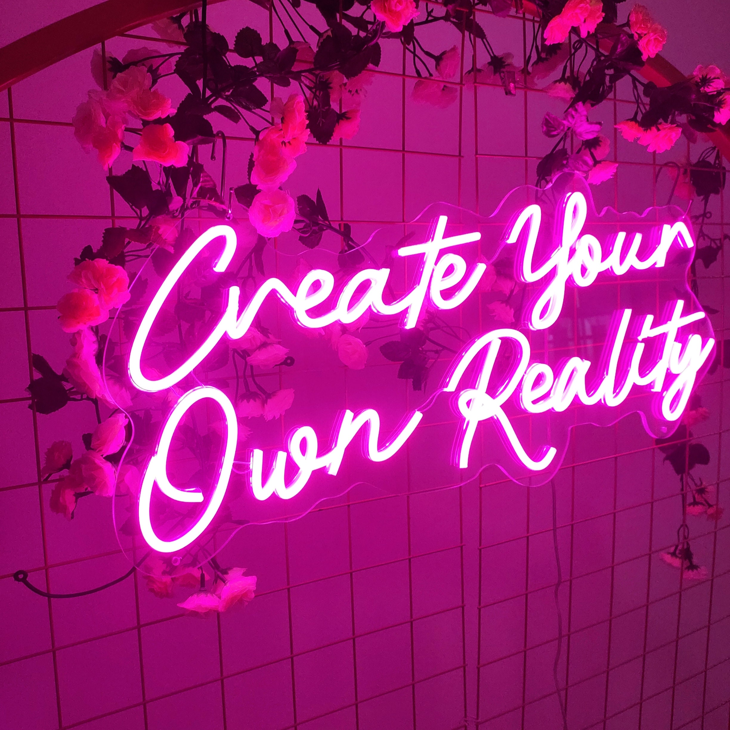 Create Your Own Reality Neon Led Sign Bedroom Dorm Apartment Etsy