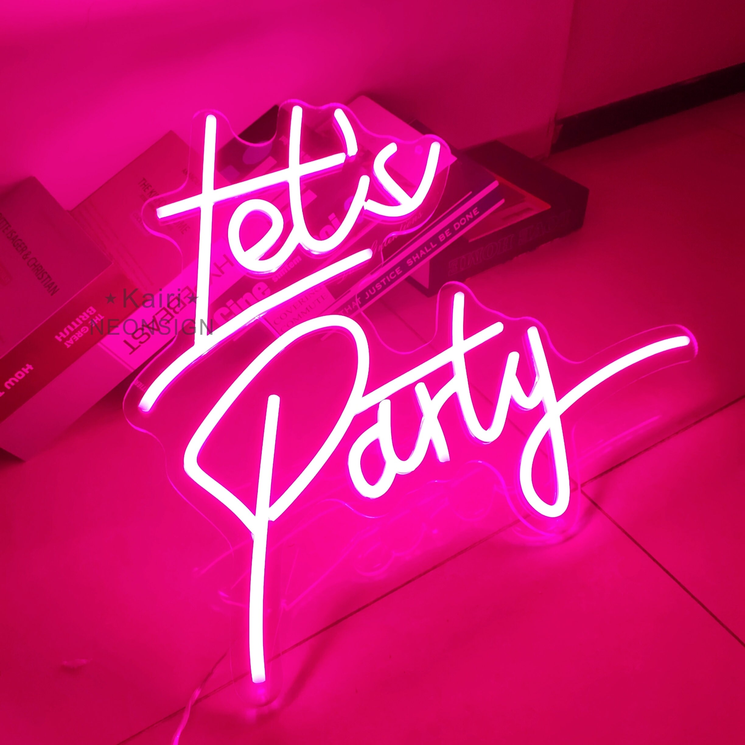 Lets Party Custom Neon Signs Decoration Wall Hanging Gift | Etsy
