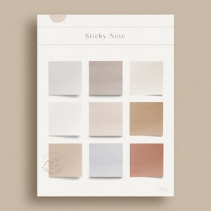 Digital Planner Stickers Set Minimal Neutral Color Sticky - Etsy