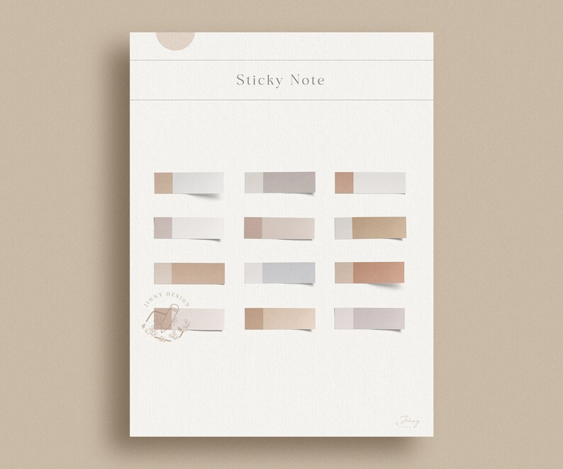 Digital Planner Stickers Set Minimal Neutral Color Sticky - Etsy