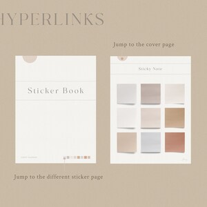 Digital Planner Stickers Set Minimal Neutral Color Sticky - Etsy