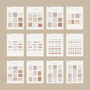 Digital Planner Stickers Set Minimal Neutral Color Sticky - Etsy