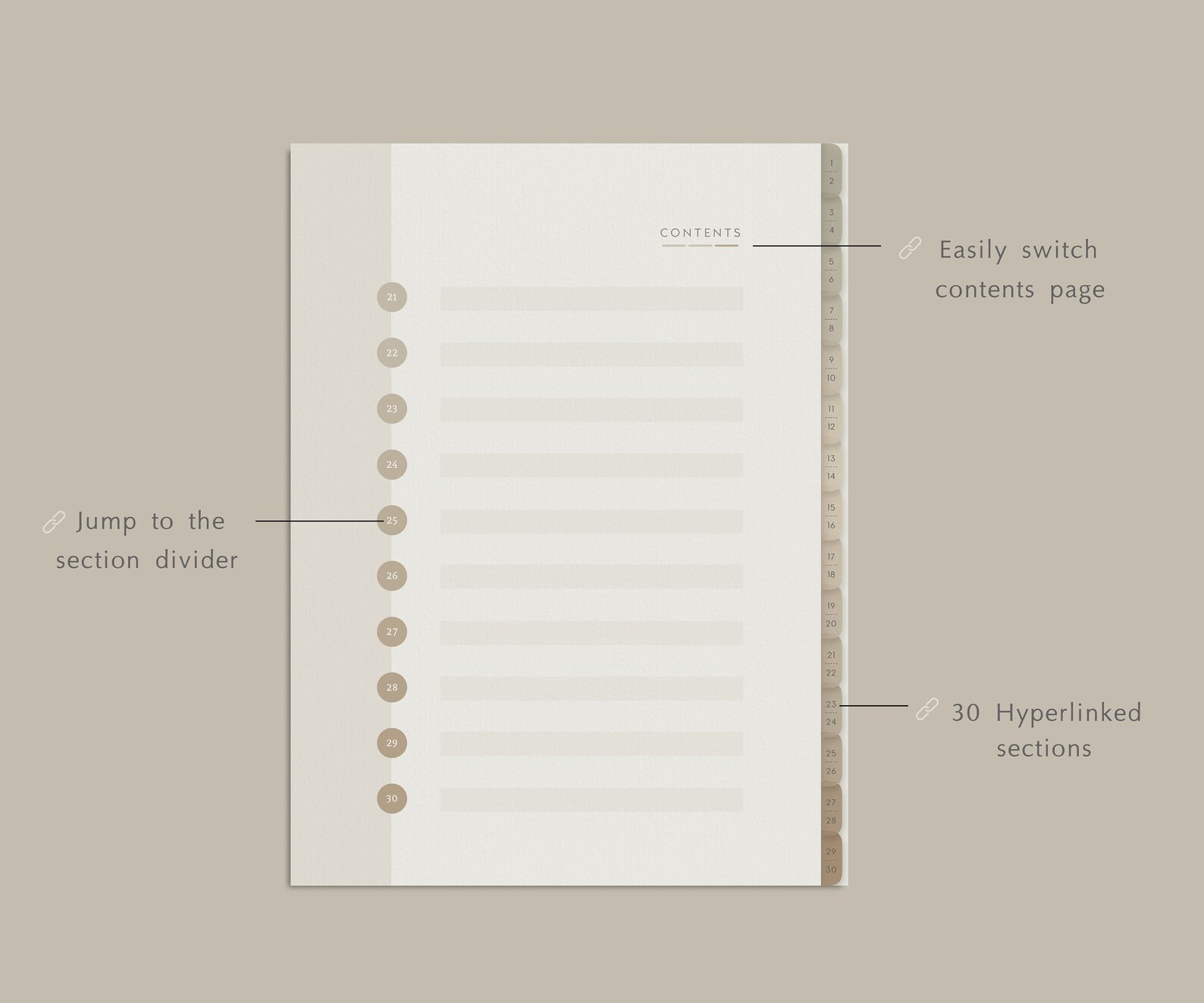 Digital Notebook - Cream Beige Color, Goodnotes Notability, Cornell Dot ...