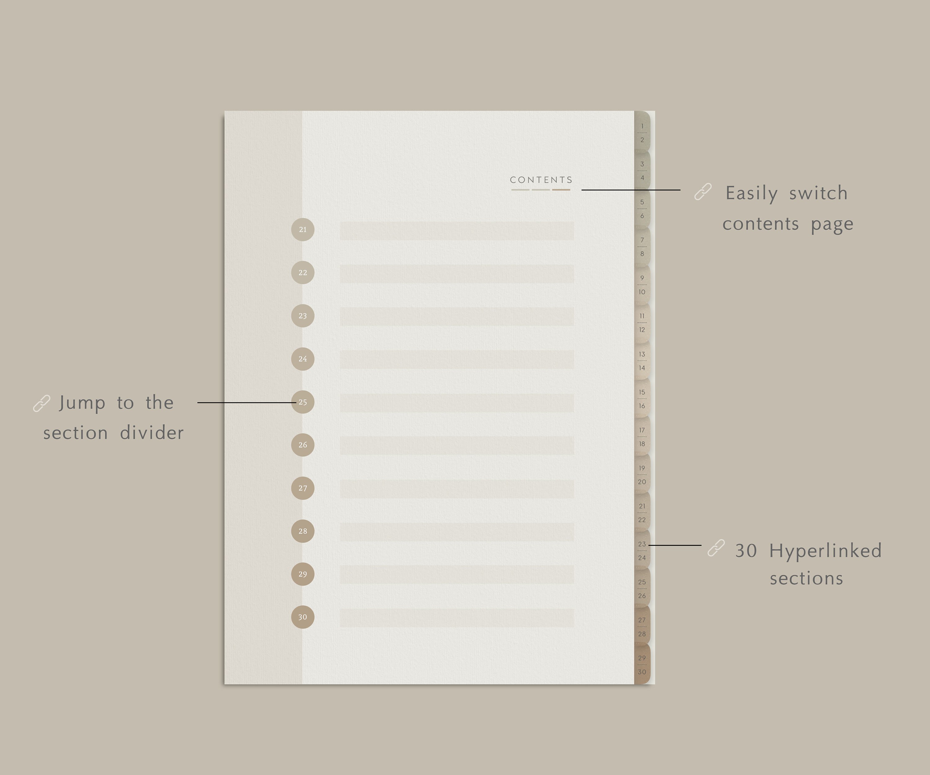 Digital Notebook - Cream Beige Color, Goodnotes Notability, Cornell Dot ...