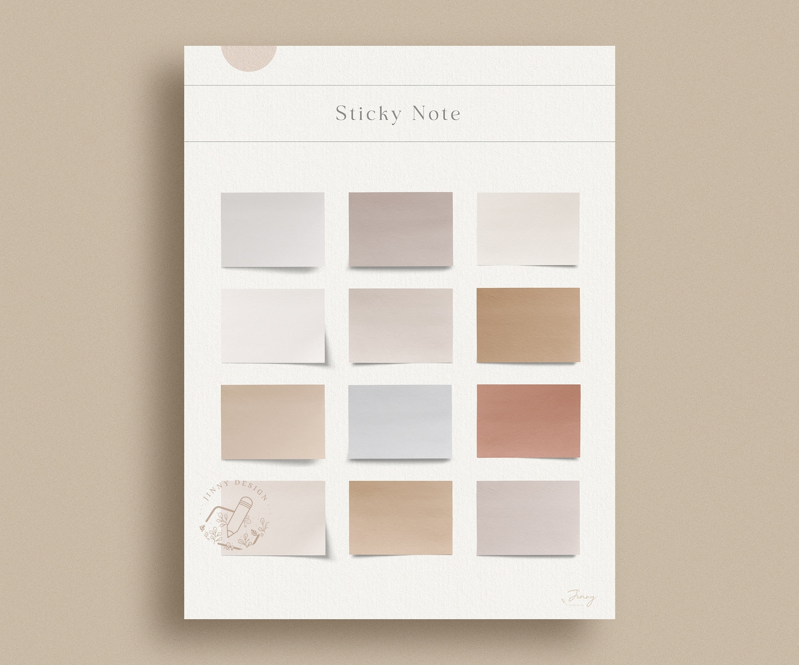 Digital Planner Stickers Set Minimal Neutral Color Sticky - Etsy