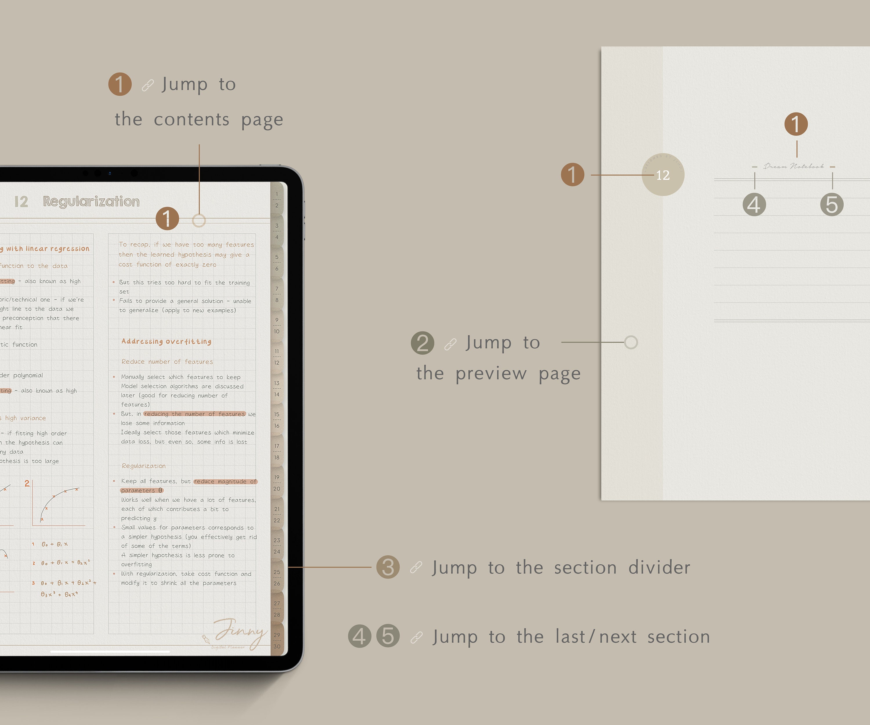 Digital Notebook Cream Beige Color Goodnotes Notability - Etsy