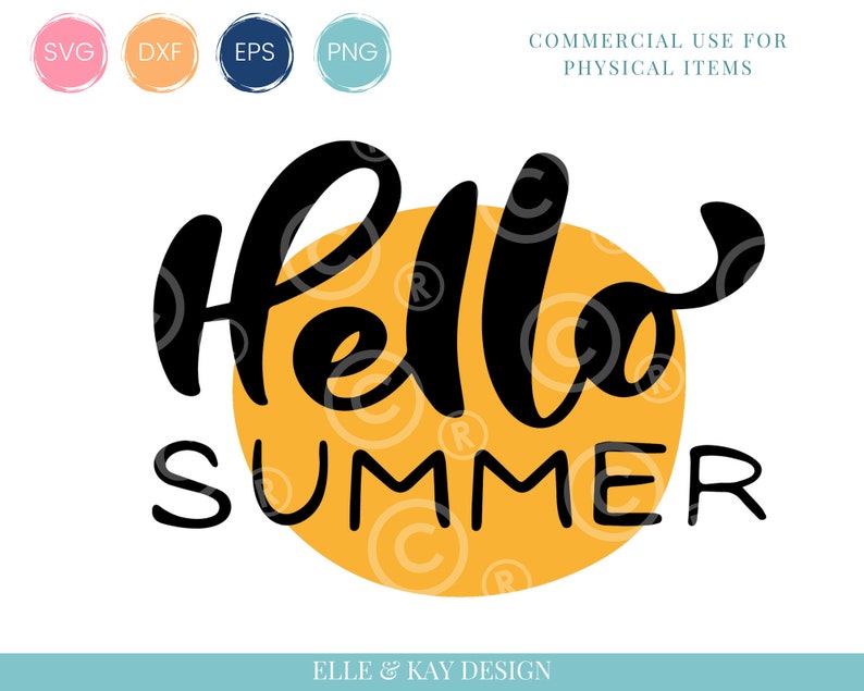 Hello Summer SVG Summer SVG Summer Cut File - Etsy UK