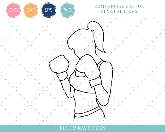 Women Boxing Clipart