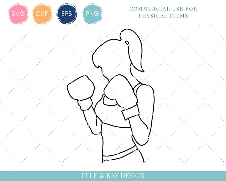 Svg for Female Boxer SVG Girl Boxer Cut File Woman Boxer - Etsy UK