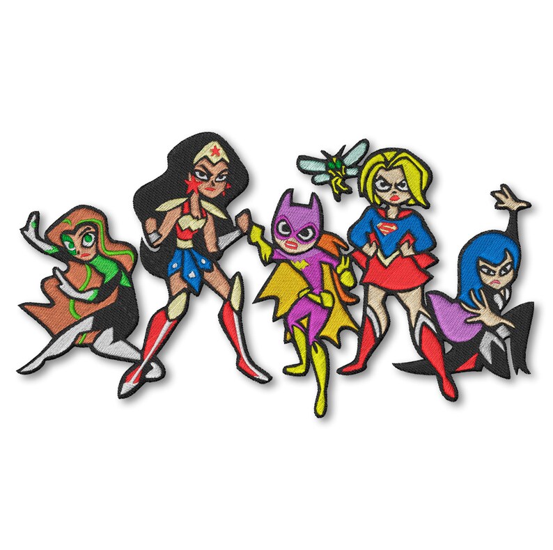 Superhero Girls Embroidery Designs Machine Instant Digital Download Pes ...