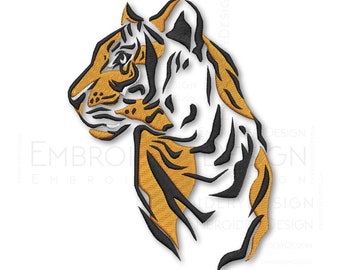 Tiger Embroidery Designs Sketch Machine Instant Digital - Etsy