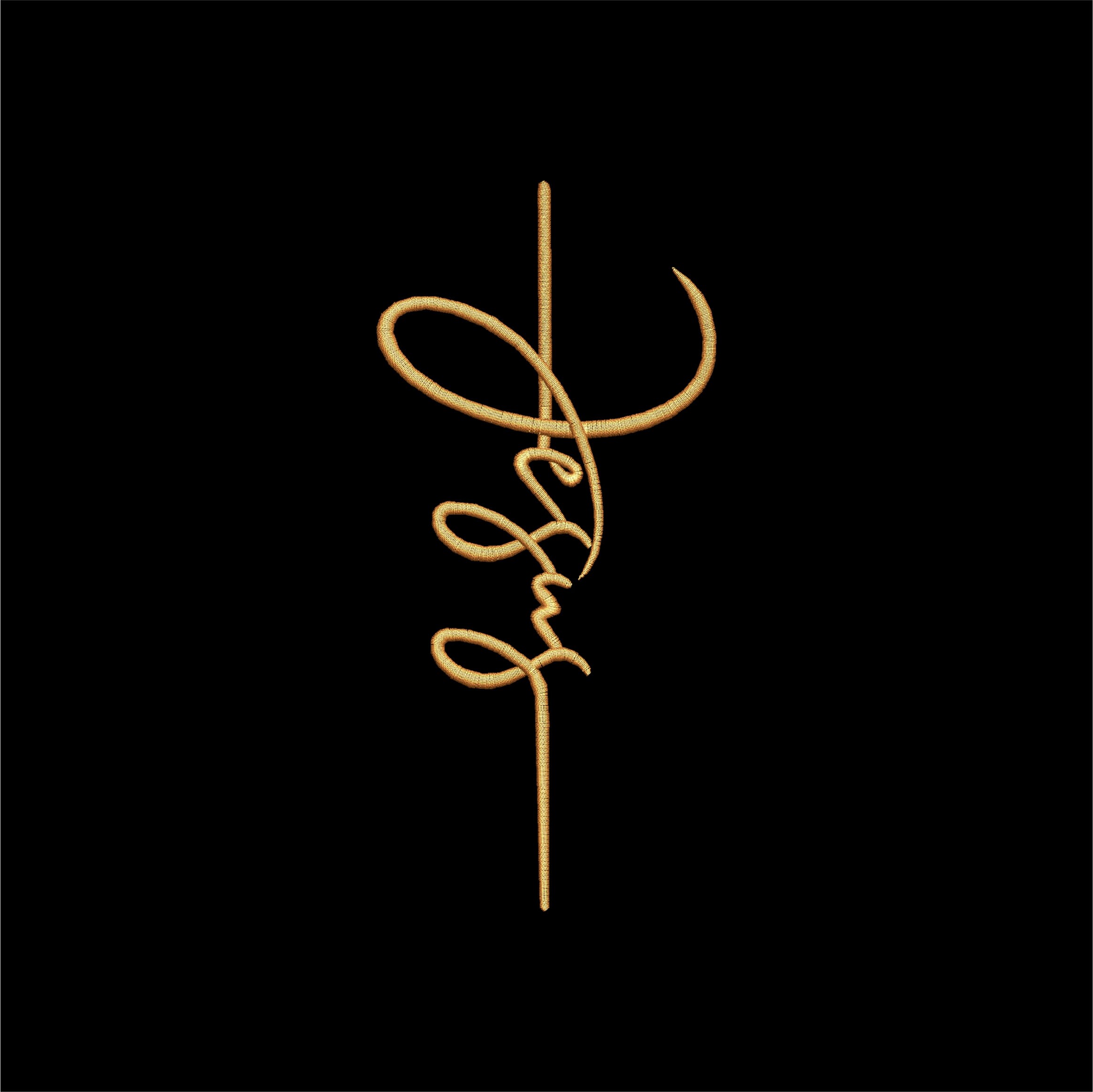 Jesus Written Cross Christian Embroidery Designs Machine | Etsy