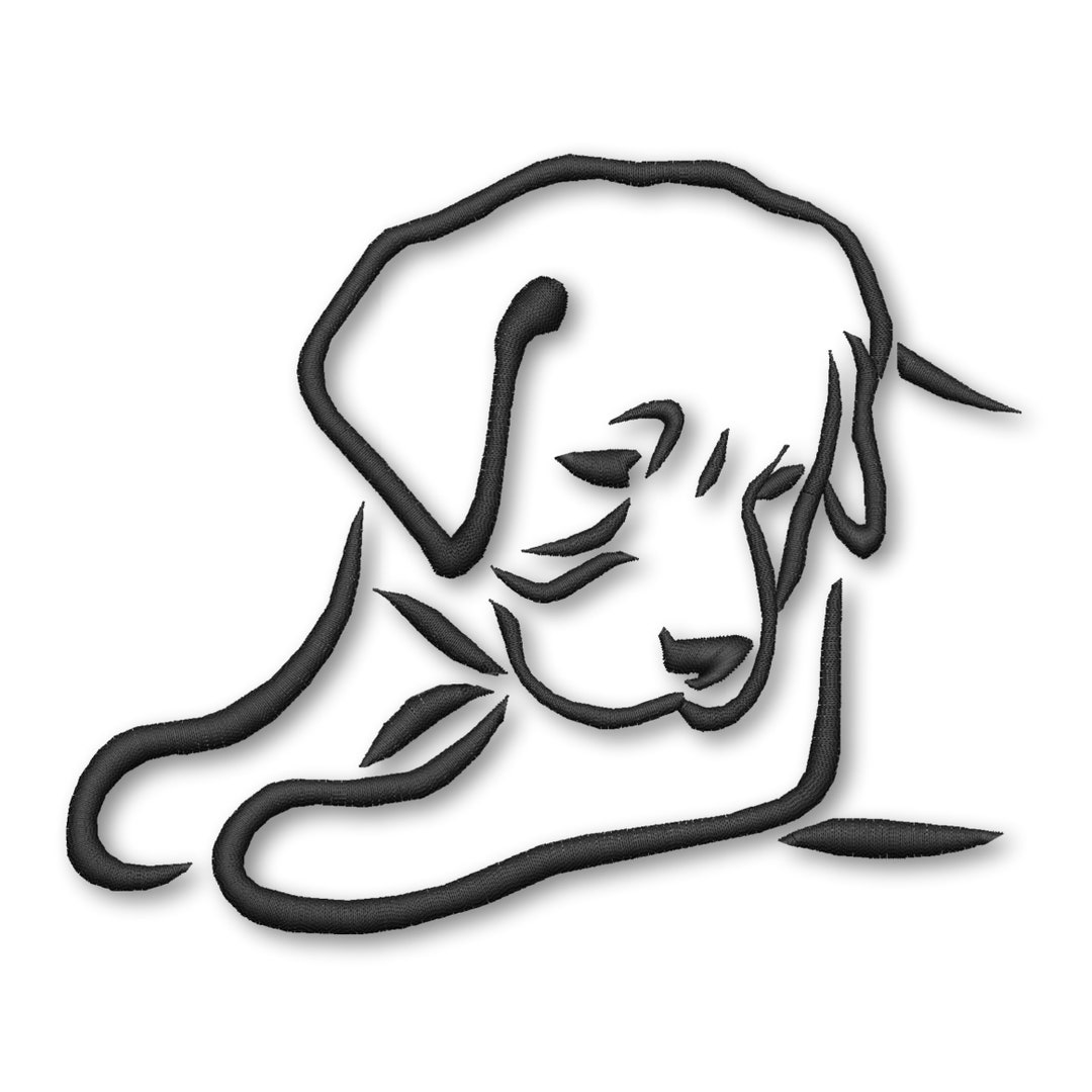 Labrador Retriever Puppy Embroidery Designs Dog Sketch Machine Instant ...