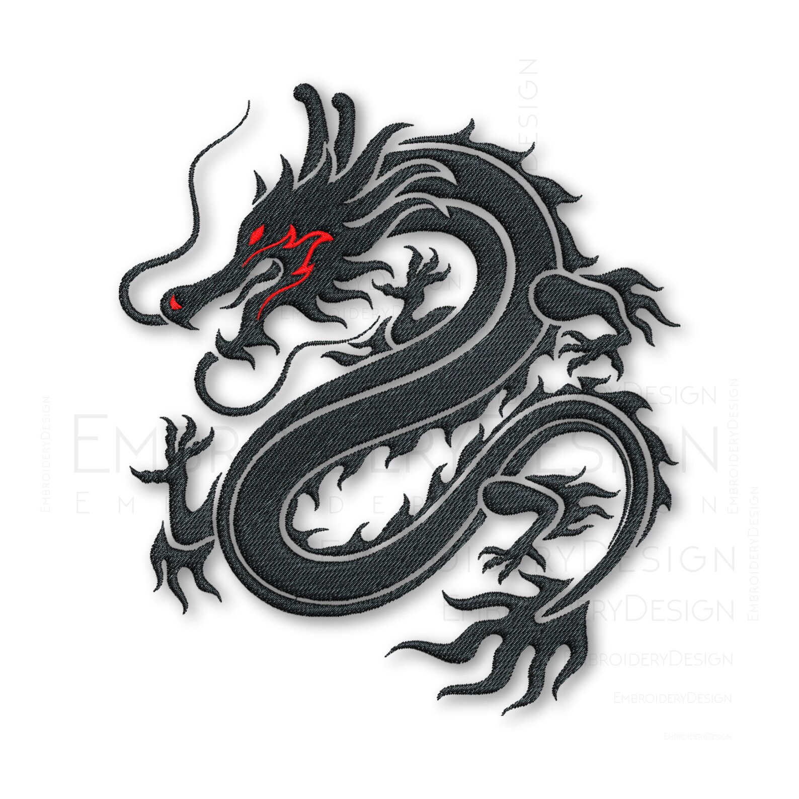 Dragon Embroidery Designs Machine Instant Digital Download Pes - Etsy