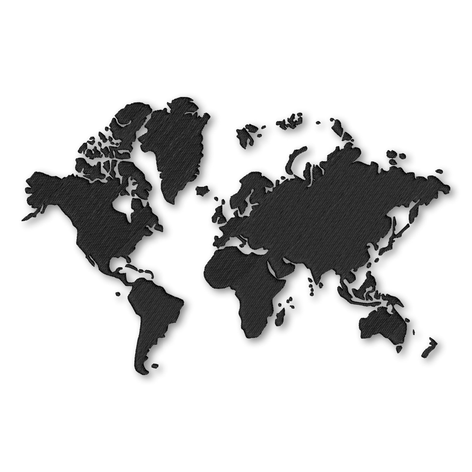 Map of World Embroidery Designs Machine Instant Digital Download Pes ...