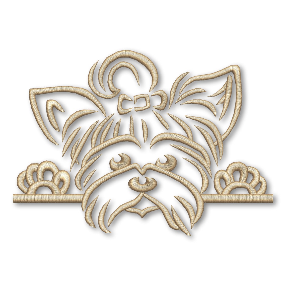 Yorkshire Terrier Yorkie Dog Pet Embroidery Designs Sketch - Etsy