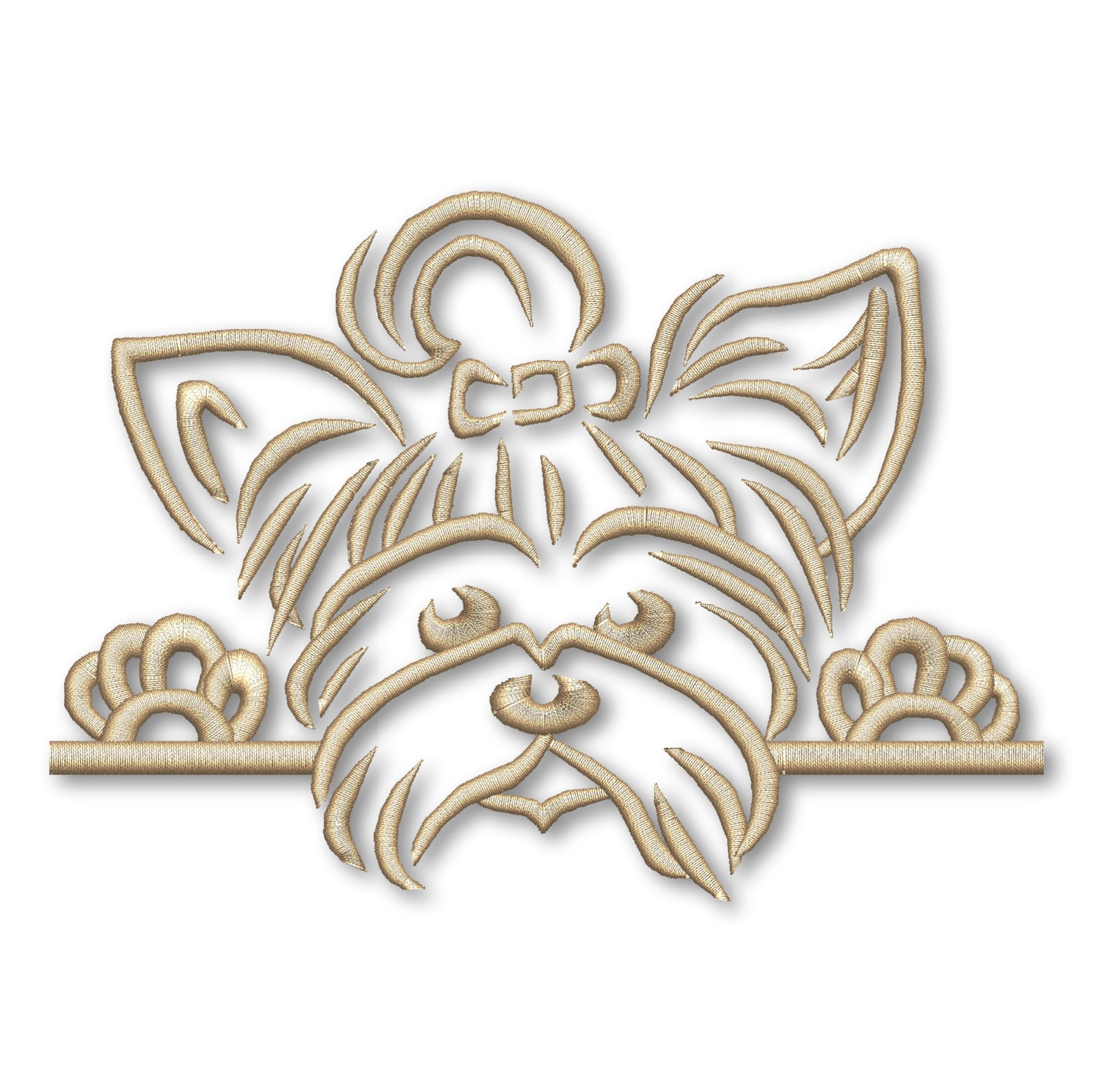 Yorkshire Terrier Yorkie Dog Pet Embroidery Designs Sketch - Etsy