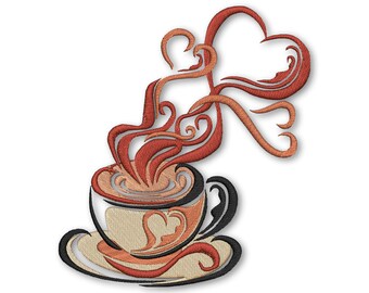 Coffee Mug Embroidery Machine Designs Instant Digital Download Pes File ...