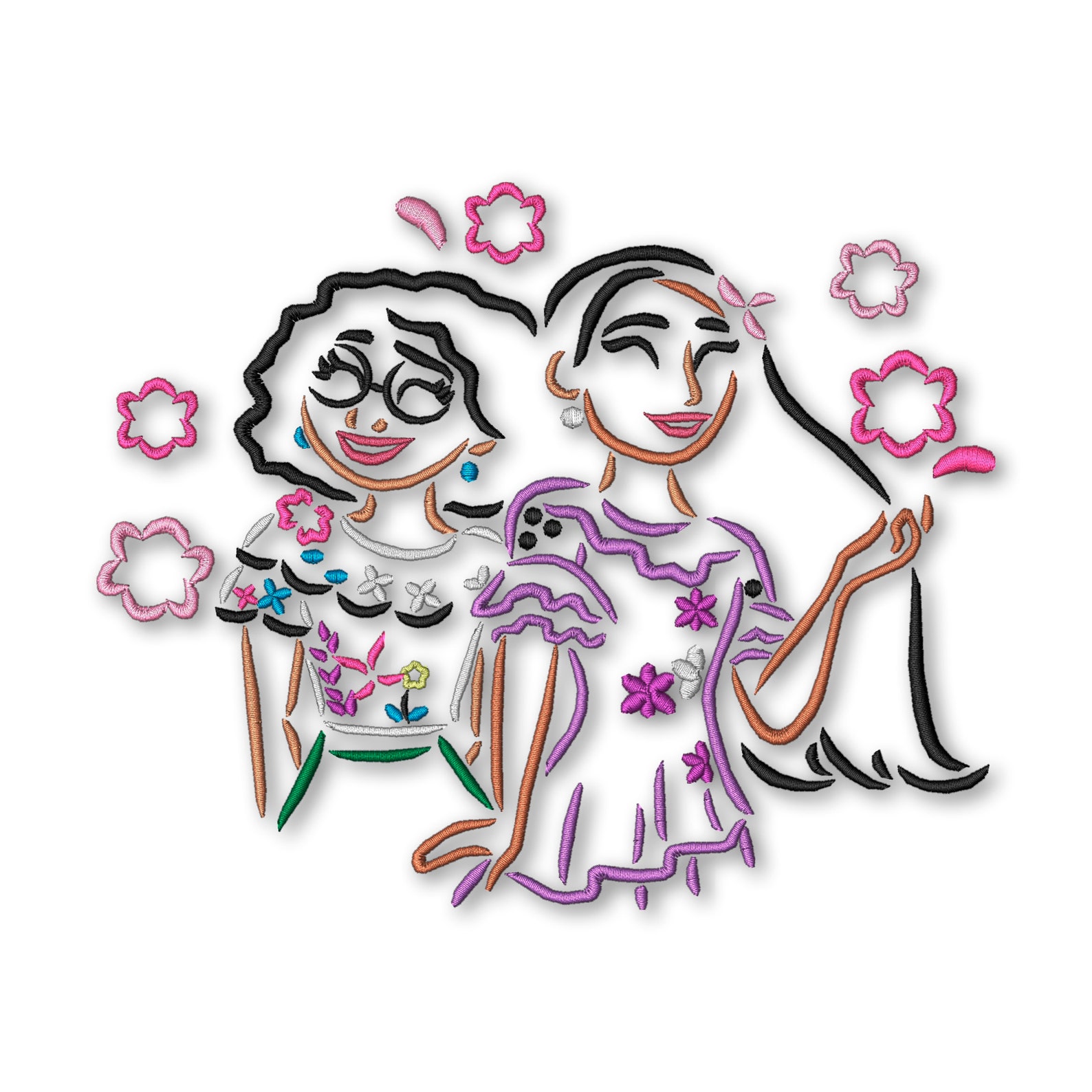 Charm Mirabel Isabela Embroidery Designs Sketch Machine - Etsy