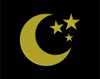 Moon Embroidery | Etsy