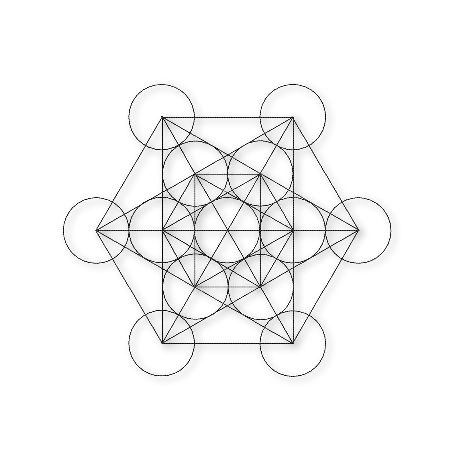 Meta Tron Cube Embroidery Designs Machine Instant Digital - Etsy