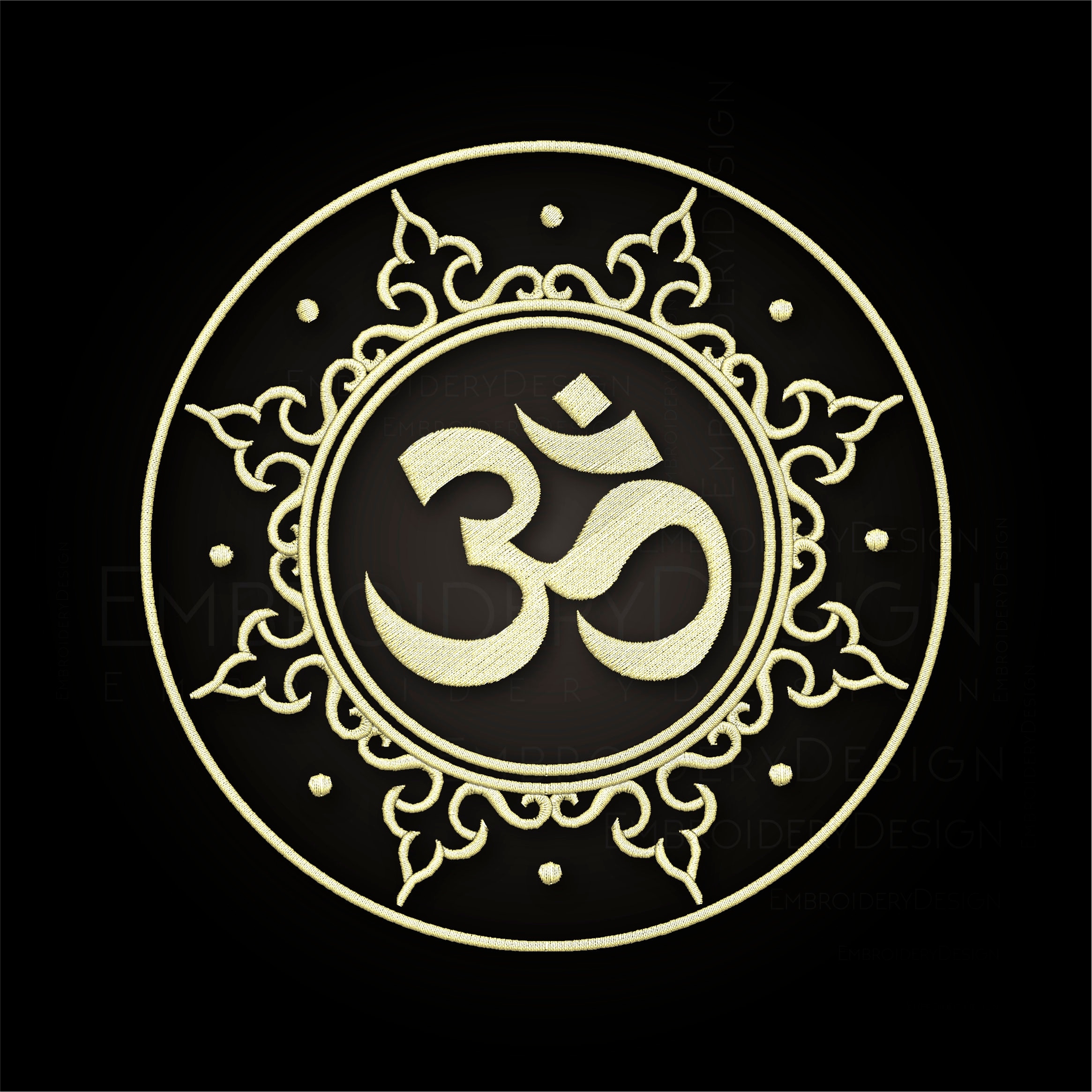 Golden Ohm Symbol Embroidery Designs Machine Instant Digital Download ...
