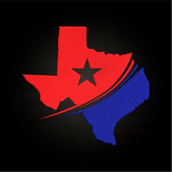 Texas Map Embroidery Designs Machine Instant Digital Download - Etsy