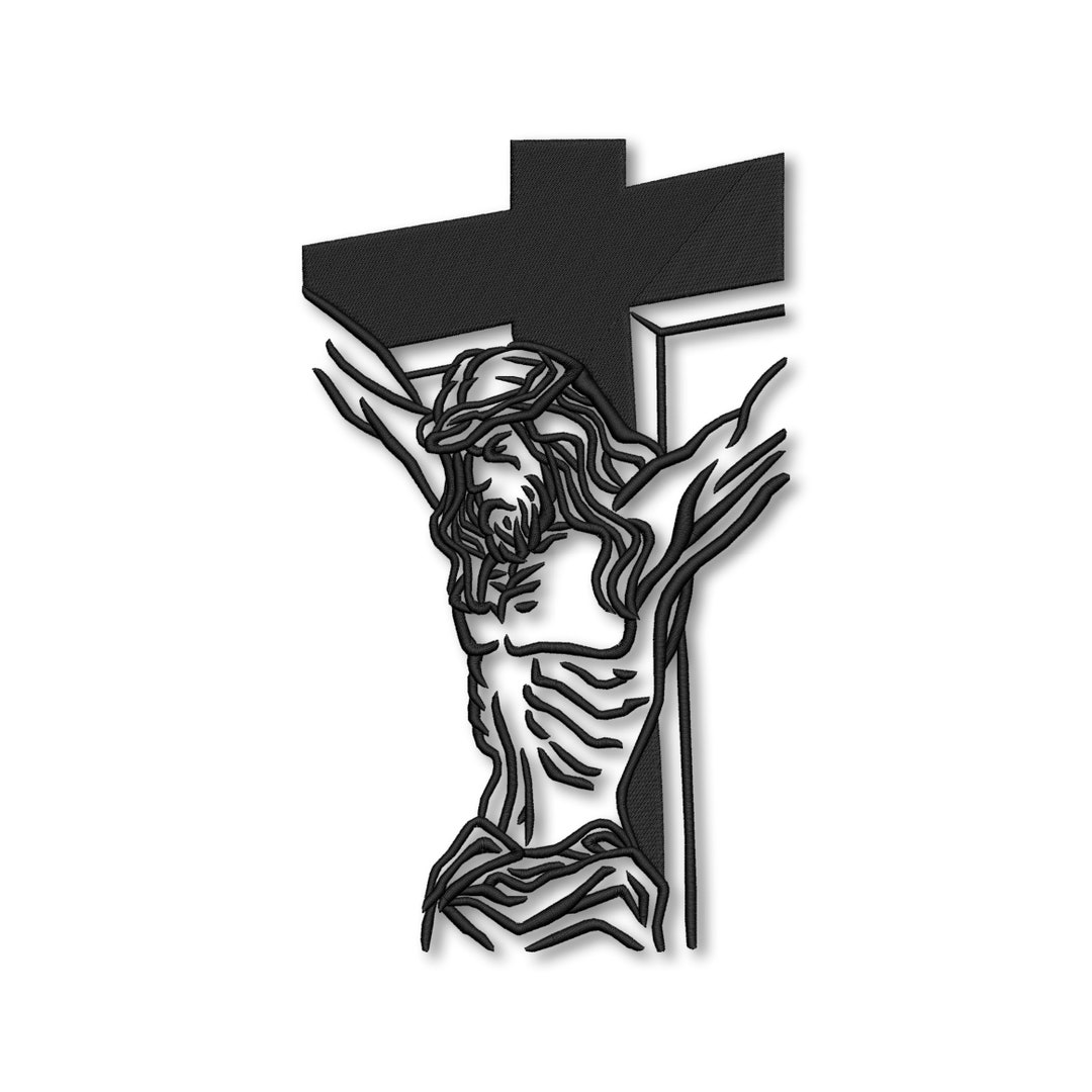 Jesus in the Cross Crucifix Embroidery Designs Machine Instant Digital ...