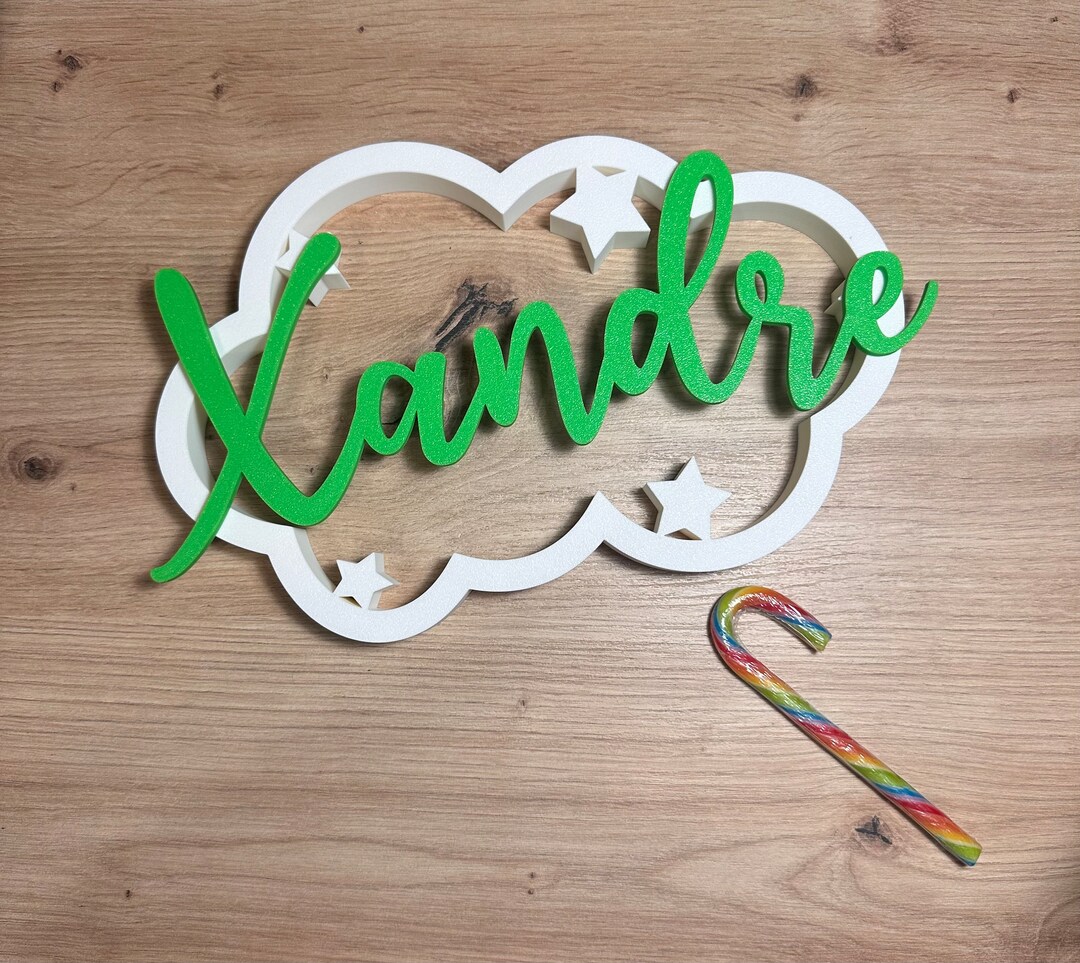 Cloud With Personalized Name. 30 Colors to Choose From. to Stand or ...