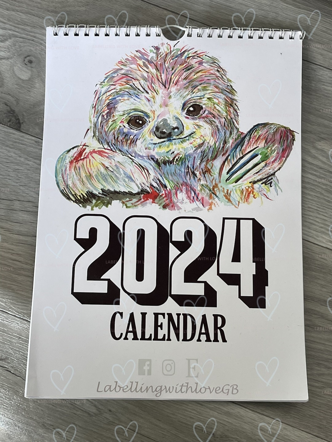 Animal Wall Calendar 2024 Wall Calendar Watercoloured Animals 2024 ...