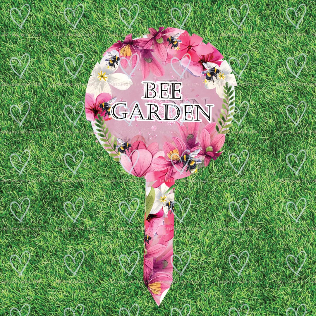 Bee Garden Sign Garden Sign Bees Acrylic Garden Sign Gardening Sign ...