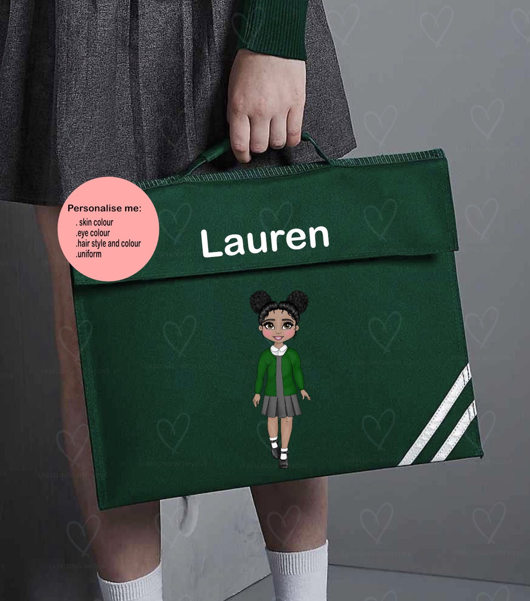 Personalised Book Bag | Character Dolly Book Bag | School Book Bag ...