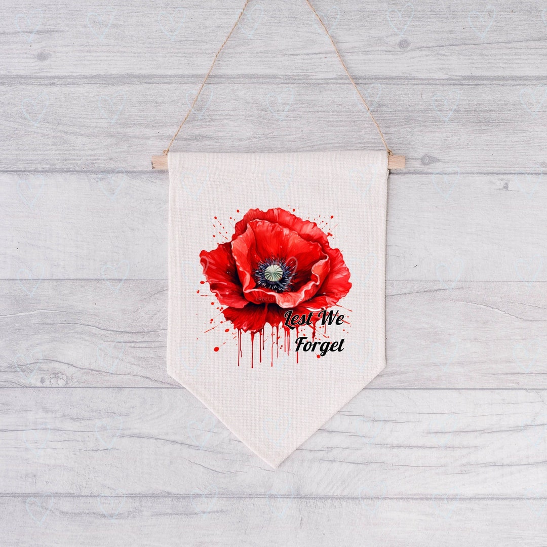 Lest We Forget Poppy Bunting Flag | Remembrance Day | Remember the ...