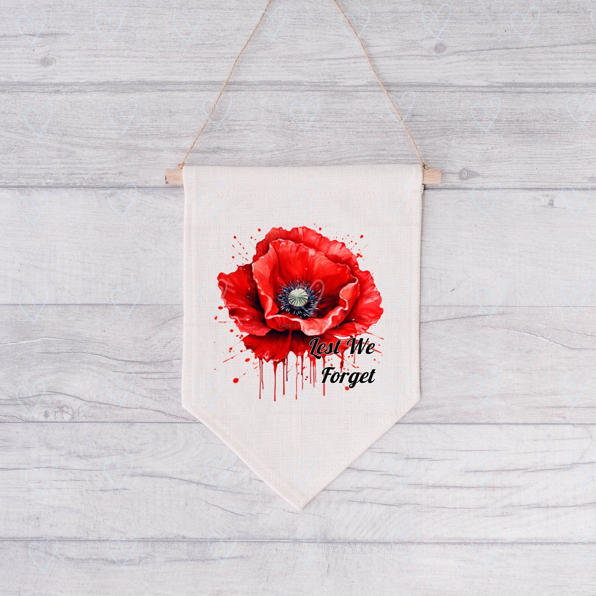 Lest We Forget Poppy Bunting Flag Remembrance Day Remember - Etsy UK