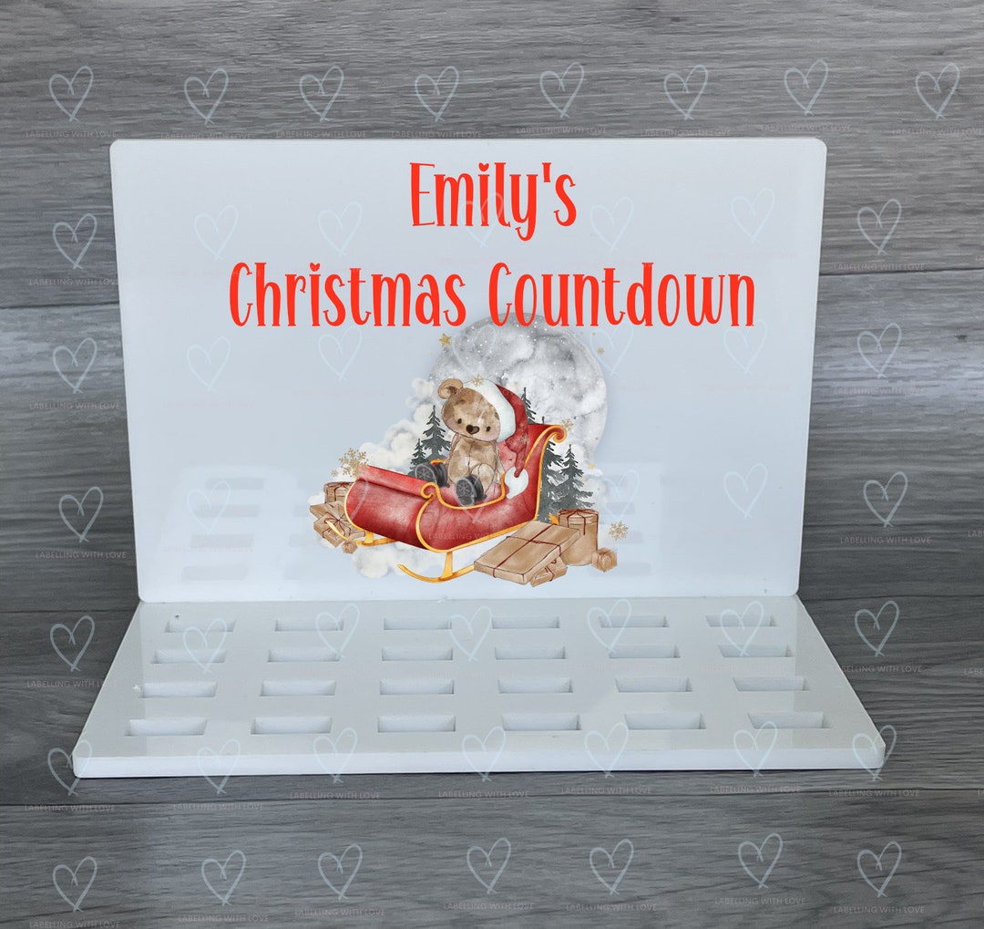 Personalised Advent Calendar Christmas Countdown Chocolate - Etsy