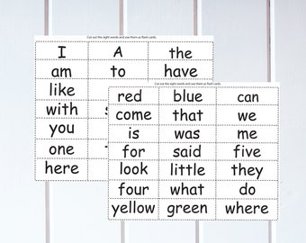 Cut Out Flash Cards - Etsy