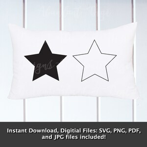 Simple Stars - Star SVG, Barn Star, Digital Download, Instant Download ...