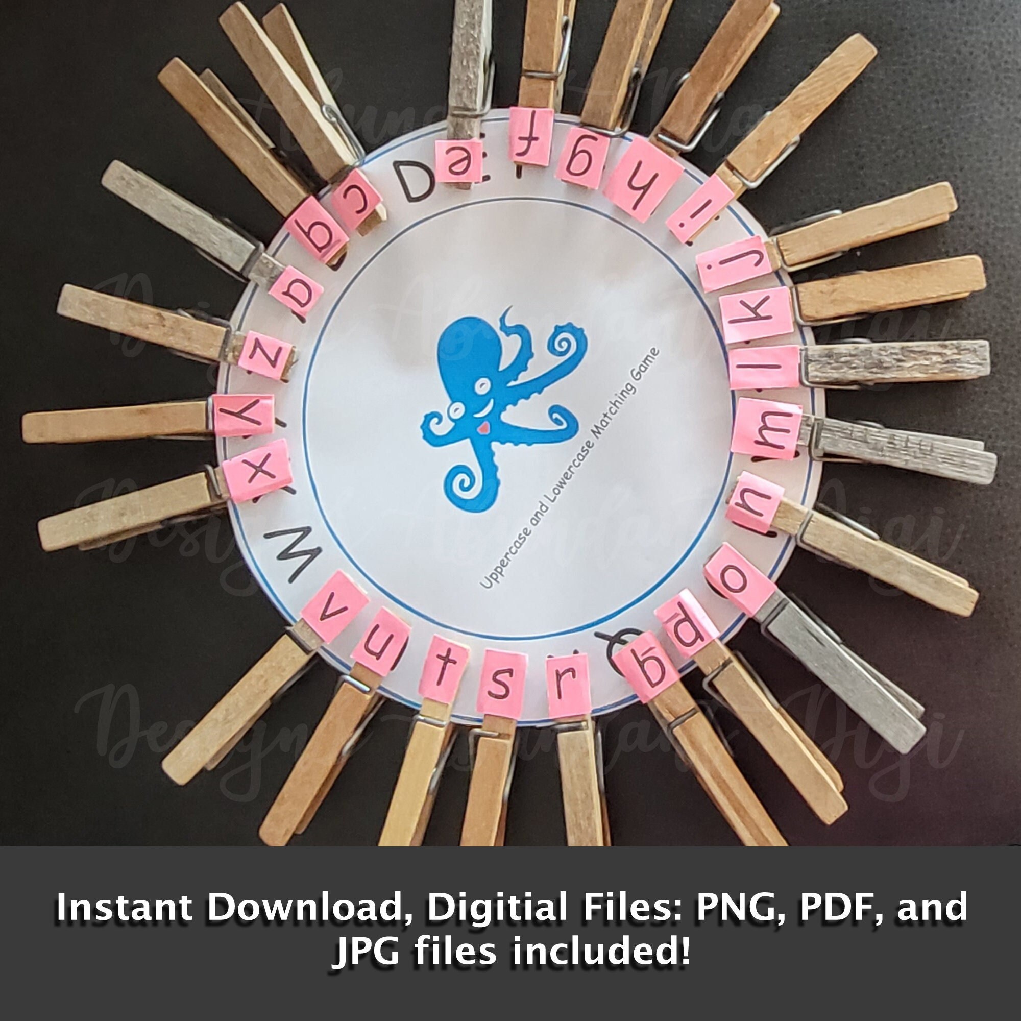 Alphabet Wheel Clothes Pins