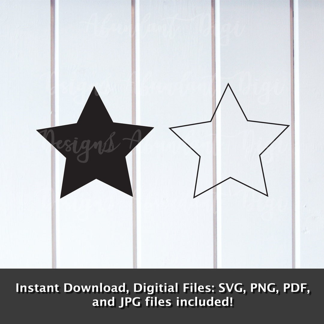 Simple Stars - Star SVG, Barn Star, Digital Download, Instant Download ...