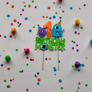 MONSTER BASH Baby's First Birthday Cake Topper - Etsy